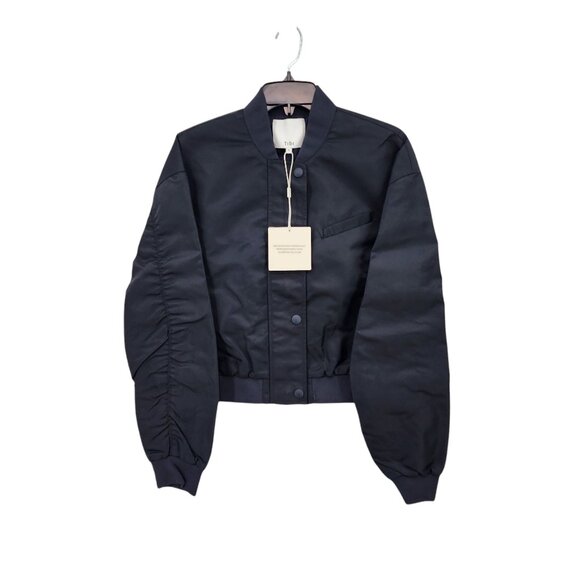 Tibi | Jackets & Coats | Tibi Womens Eco Nylon Cropped Bomber Jacket ...